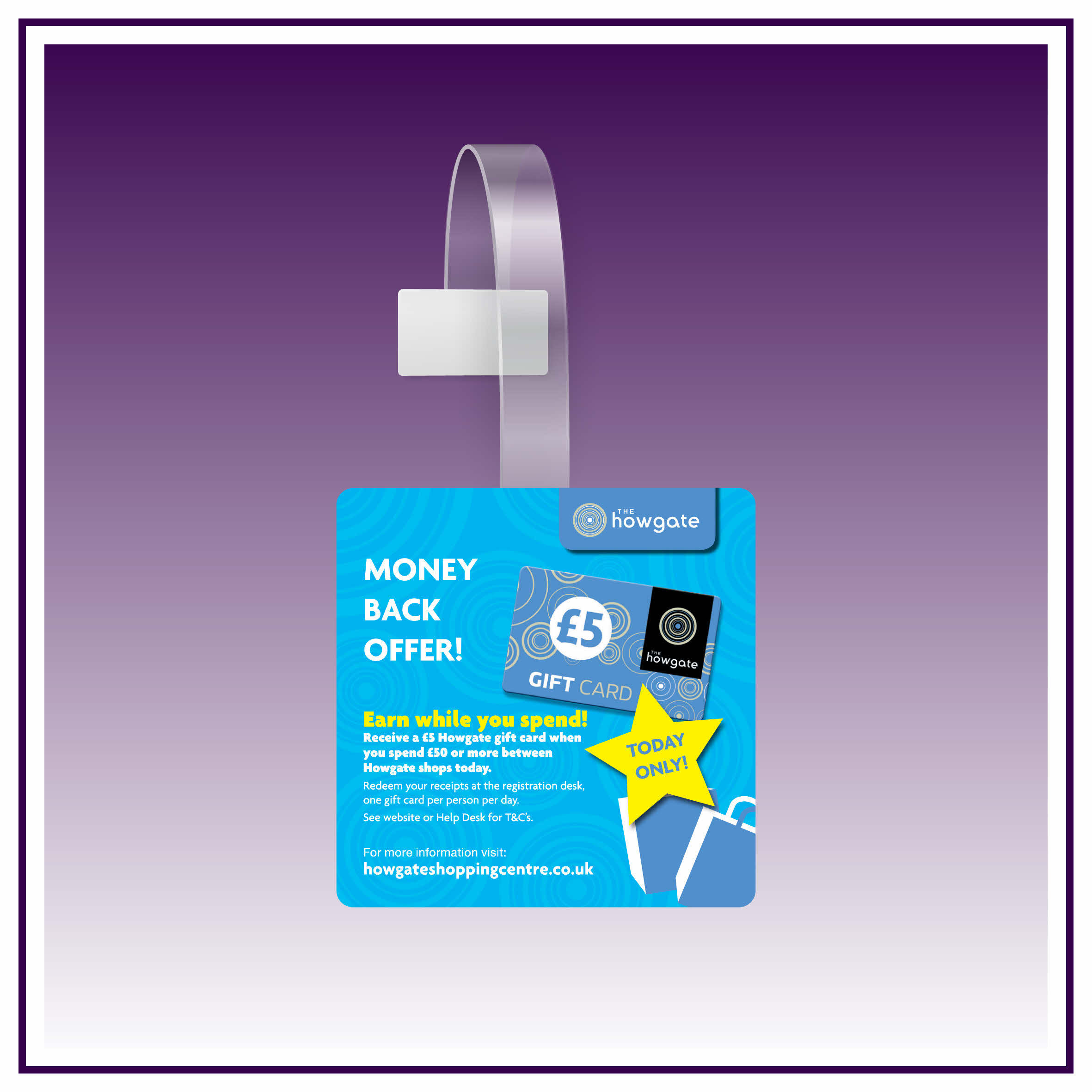 50mm x 50mm Square Custom Shelf Wobblers