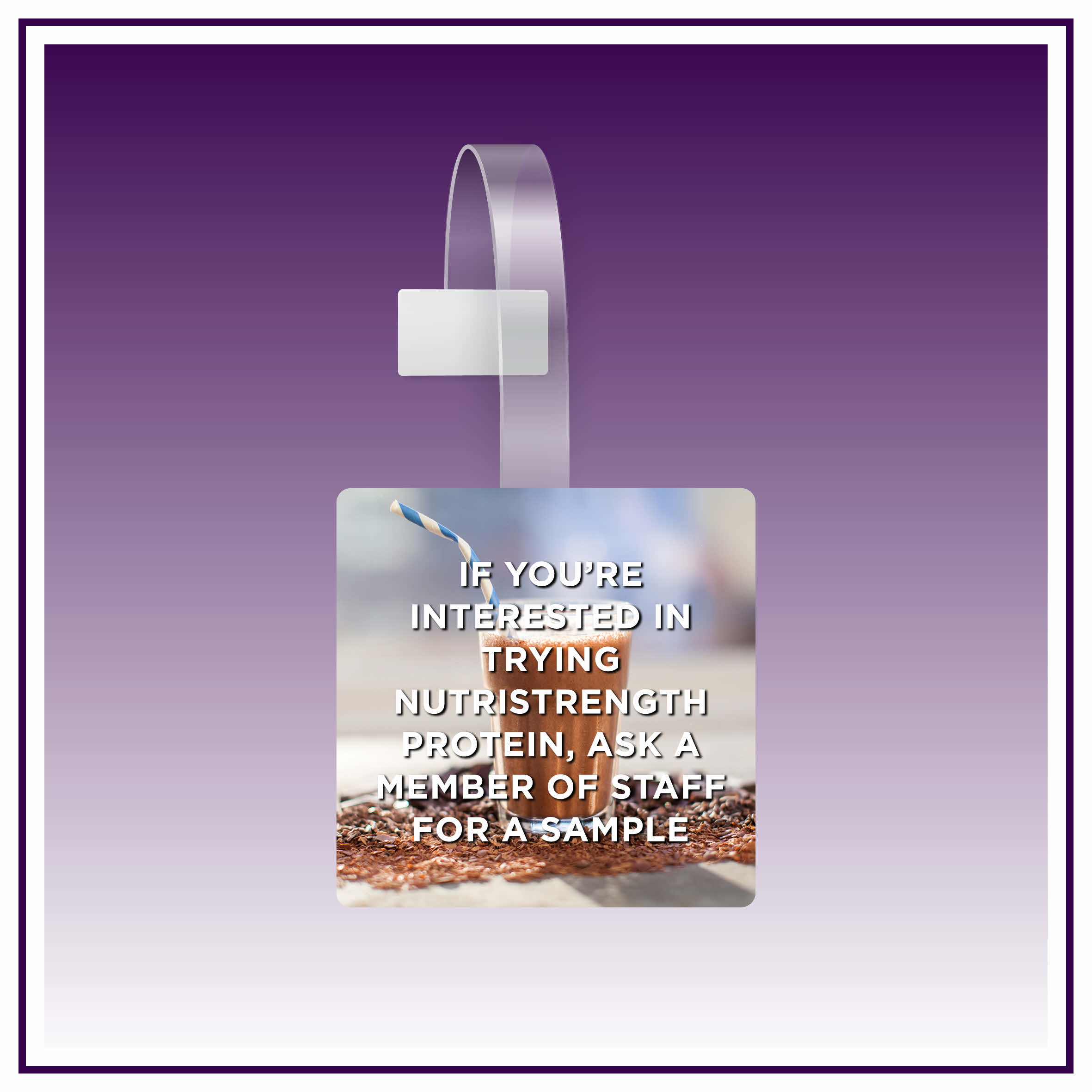 50mm x 50mm Square Custom Shelf Wobblers